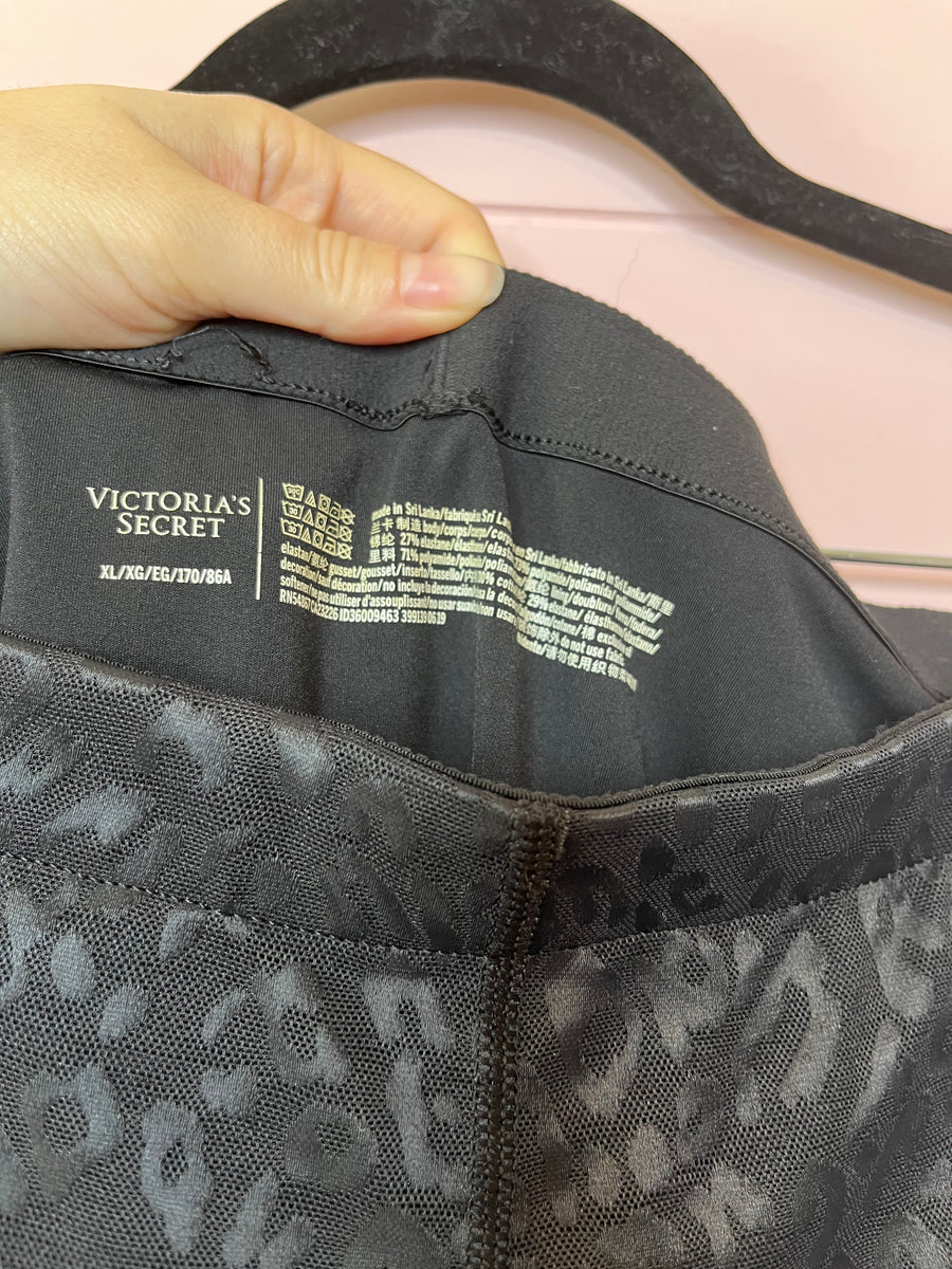 XL Victoria’s Secret Black Sheer Leopard Print Leggings – Thrifty Babes