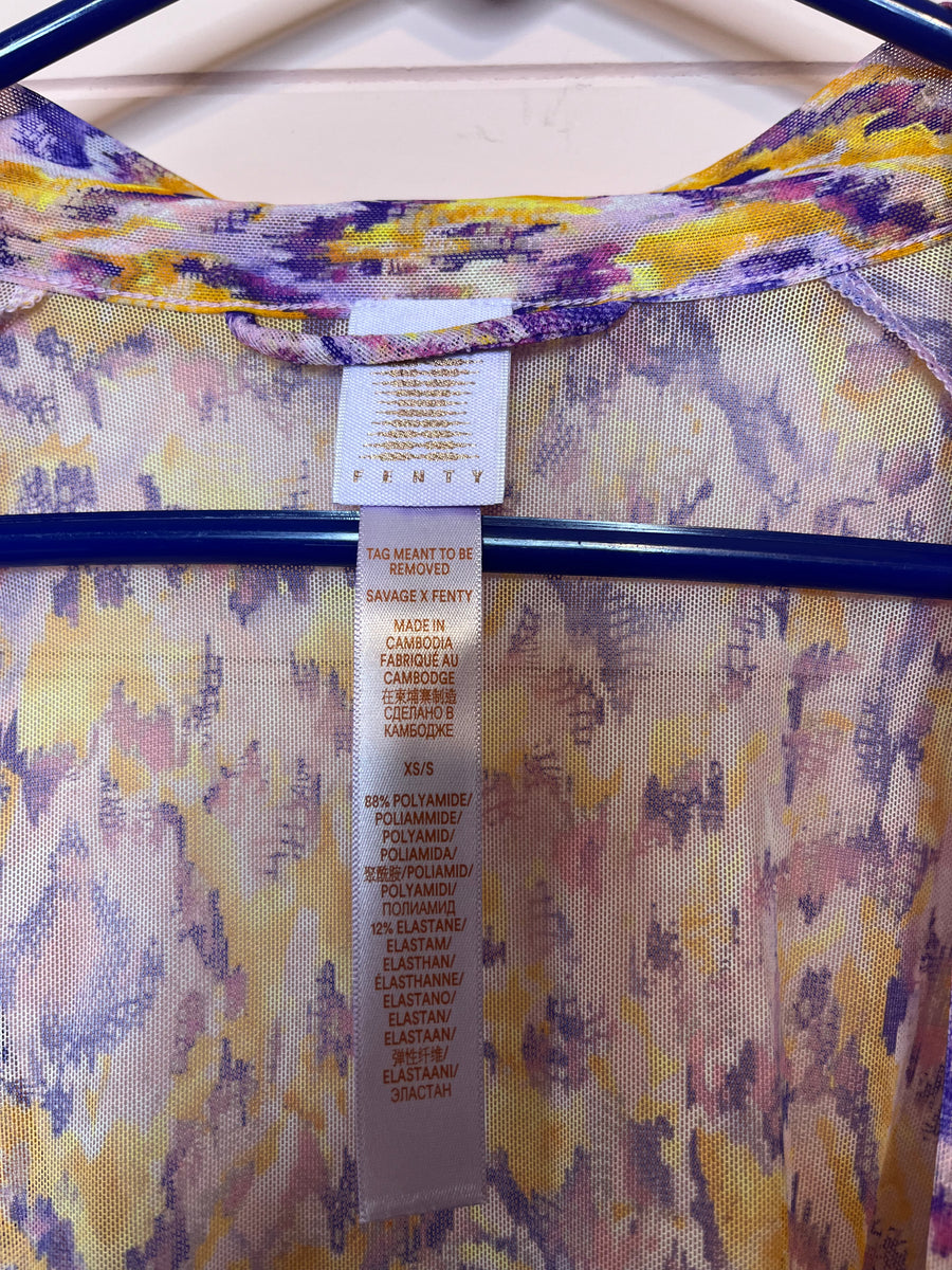 XS/S Savage X Fenty Sheer Multi Color Long Duster – Thrifty Babes
