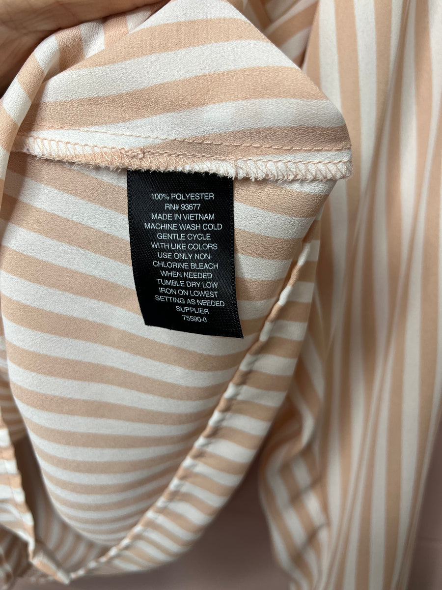 XL Worthington Pink & White Striped Sheer Top – Thrifty Babes