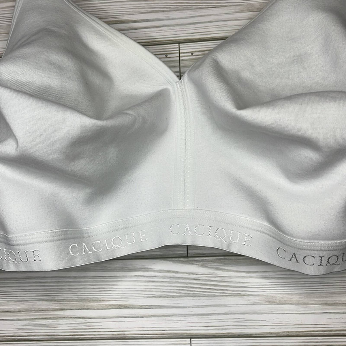 48F Cacique Unlined Full Coverage No Wire White Plus Size Bra – Thrifty ...